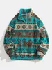Vintage Aztec Fleece Jacket - Warm Sherpa Pullover, Ethnic Printed ...
