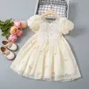 Baby Girls Dress with Sequins, Wing Embroidery, and Flowers - Beautiful ...