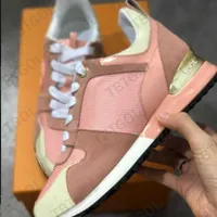 Designer Unisex Run Away Sneakers Top Quality Calf Leather Mesh Mixed ...