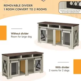 Double Dog Crate With Drawers Balconera Heavy Duty Dog Crate Kennel Pet ...