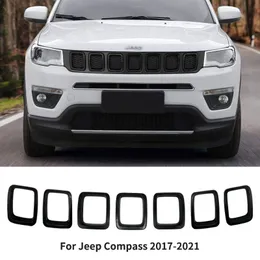 Jeep Compass Grill Cover Matte Black Grille Cover Insert Kit For Jeep ...