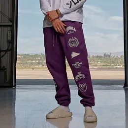 YOUNGLA Mens French Terry Cotton Printed Jogger Tracuit For YOUNGLA Mens French Terry Cotton Printed Jogger Tracuit For
