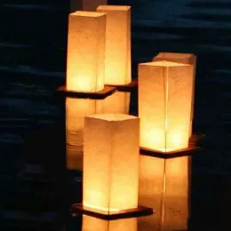paper lantern lights floating