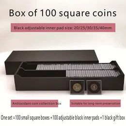 Storage Boxes: 100 Square Coin Box with Anti-oxidation Rating - Large ...