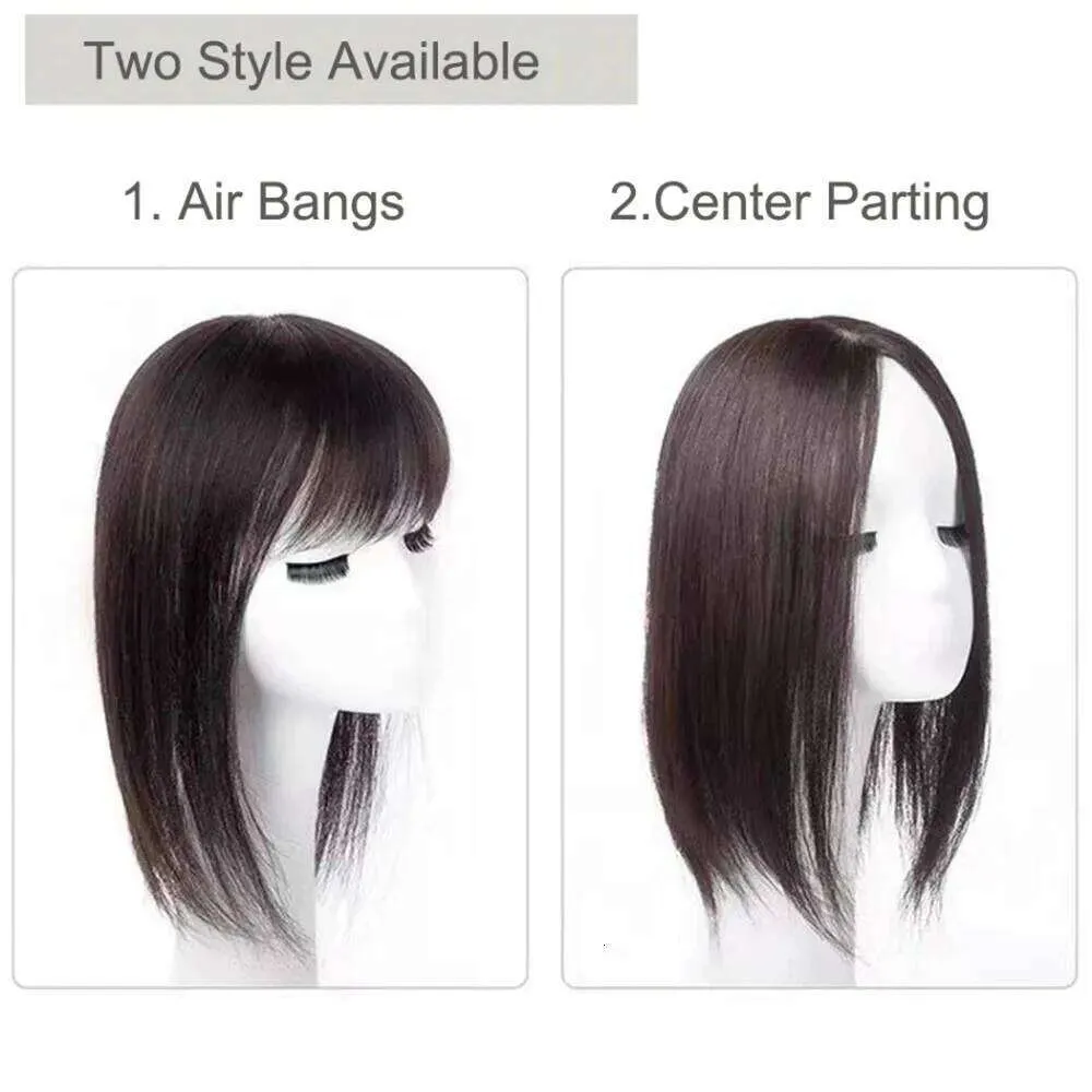 Breathable European Silk Base Human Brown Topper Brown Top With Clips ...