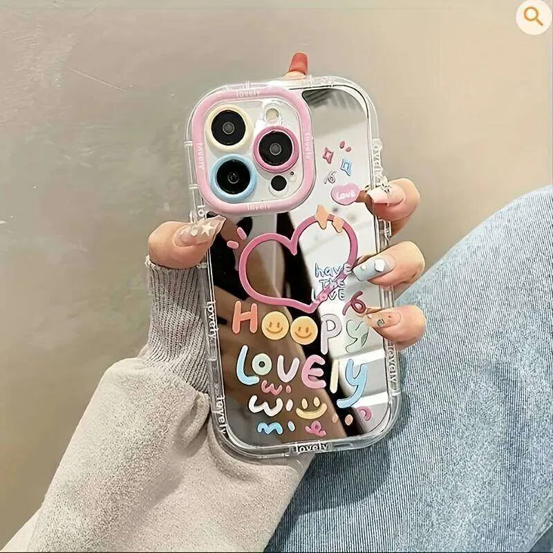 Korean Couple Hearts Air Cushion Mirror Phone Case... From Dh912603111 ...