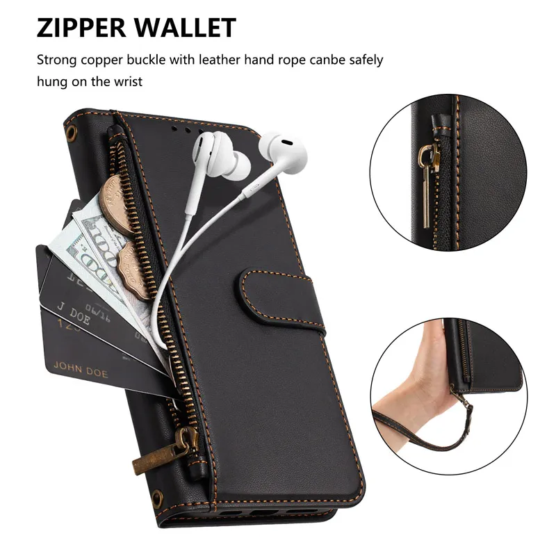 17E Multifunctional Zipper PU Leather Wallet Case For... From Casestore ...
