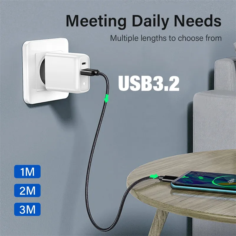 Braided USB A To USB C Cable USB3.2 10Gbps Data... From Topshenzhen, $1 ...