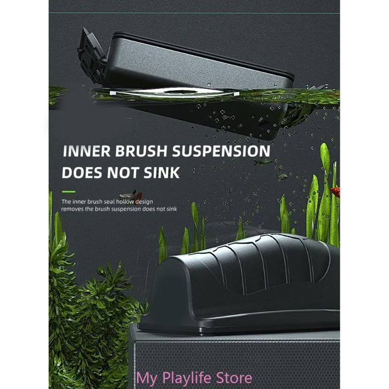 Floating Aquarium Cleaner Brush - Algae Scraper & Glass Window Scrubber ...
