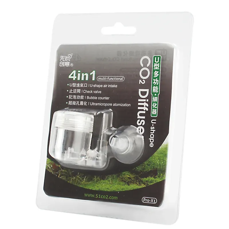 Aquarium Aquarium Inline Co2 Diffuser With Suction Cup 4 In 1 Carbon ...