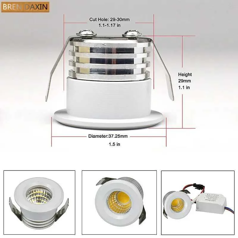 Mini Embedded Ceiling LED Tube Light 3W Small Spotlight COB Tube Light ...