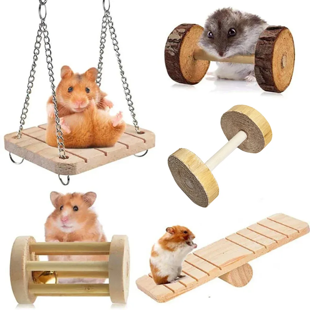 DHgate.com:Natural Wooden Pine Hamster Roller Toys - Dumbbells ...