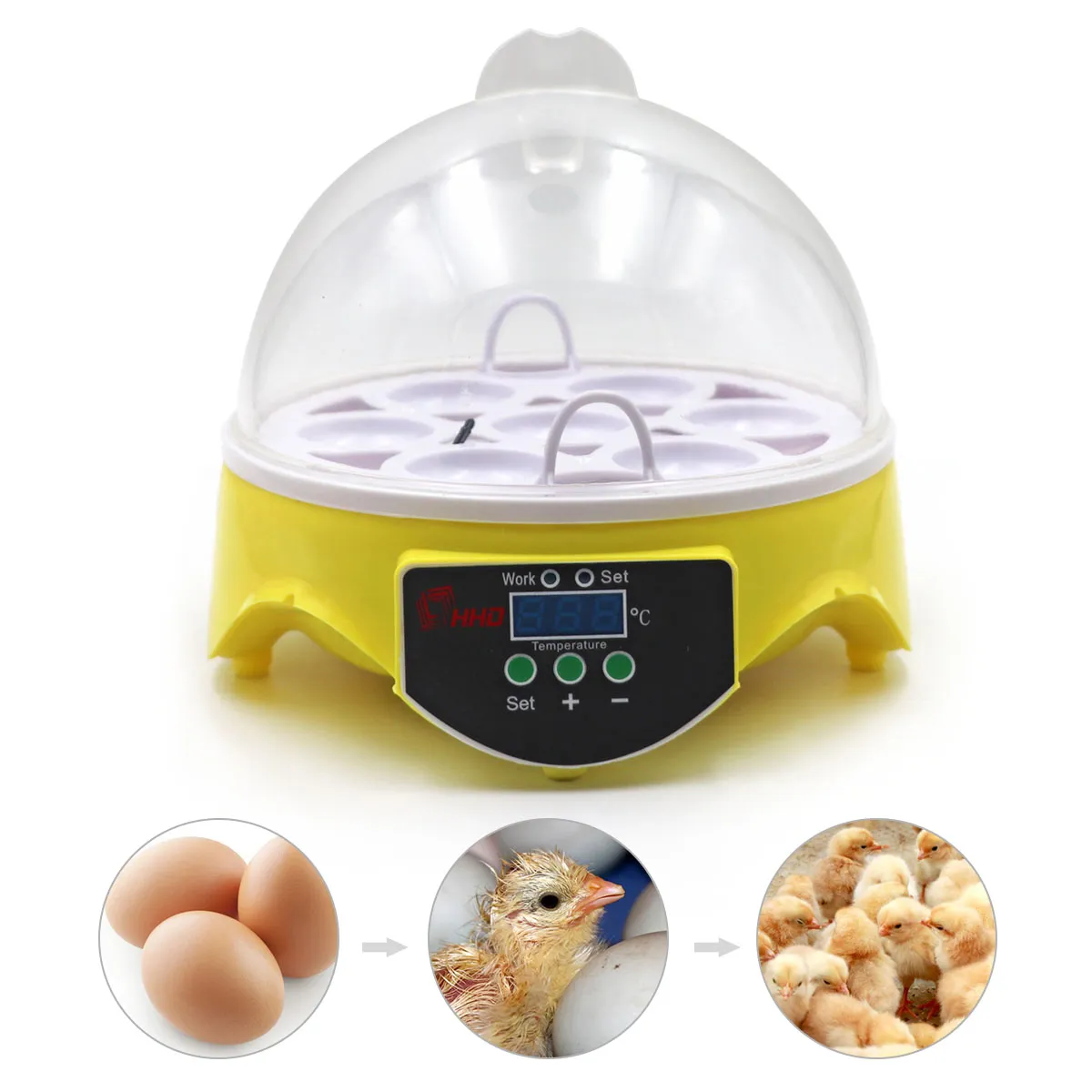 Mini 7 Egg Incubator Poultry Incubator Brooder Digital Temperature Farm ...