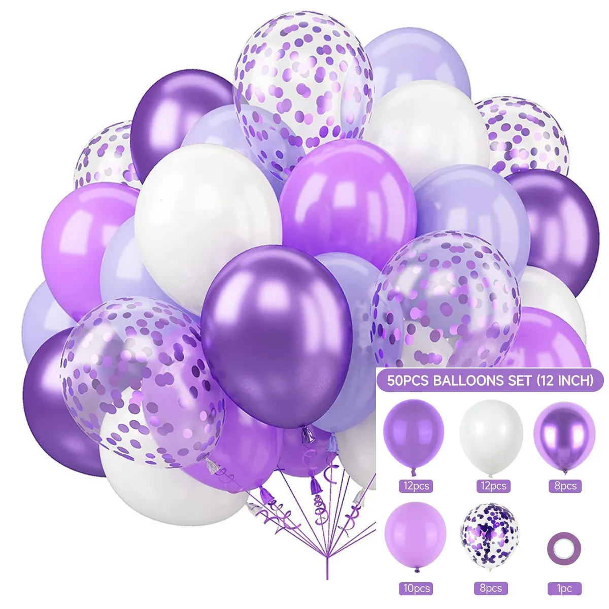 Decorative Balloons: Rainbow Latex Confetti Balloons For Birthday ...