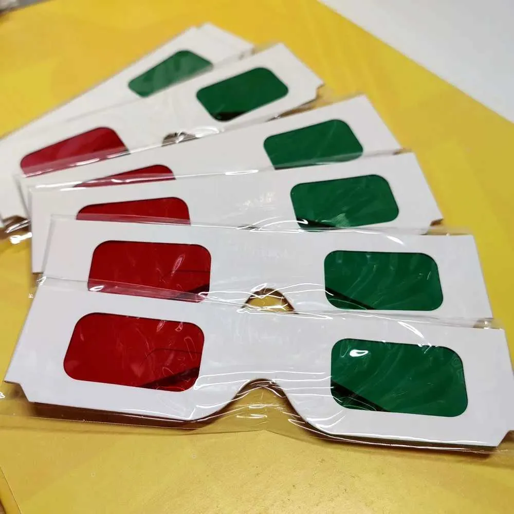 DHgate.com:50 Pack Reusable 3D Paper Glasses - White Frame, Red/Red or ...