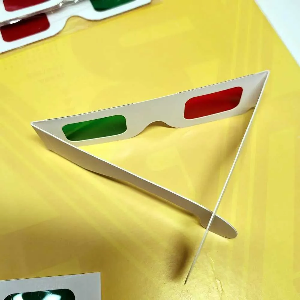 DHgate.com:50 Pack Reusable 3D Paper Glasses - White Frame, Red/Red or ...