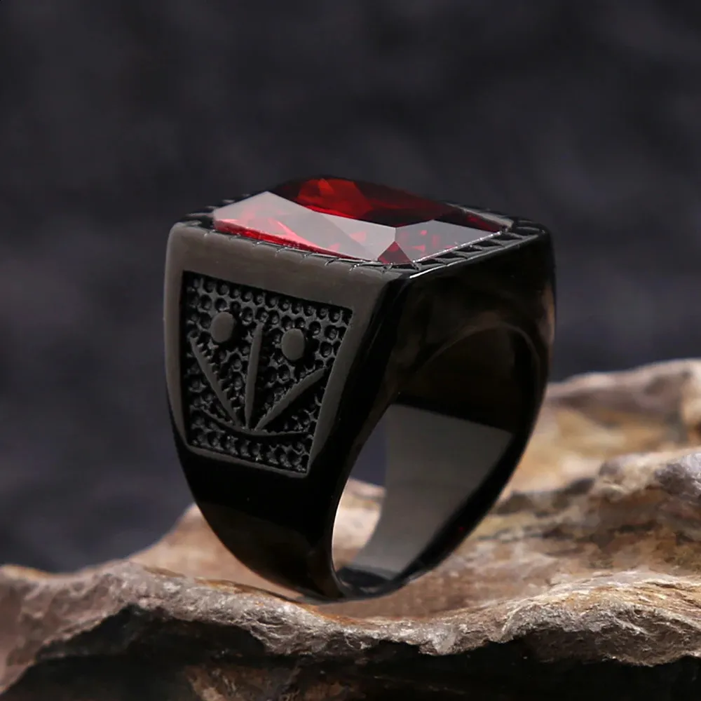 Fashion Stainless Steel Natural Redstone Square Ring... From Dang10, $7 ...