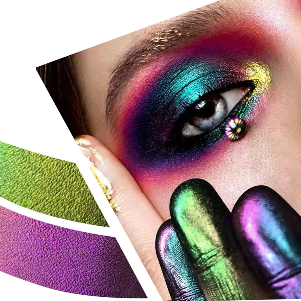 Chameleon Eyeshadow Metallic Shiny Eyeshadow Palette Powder Pigment ...