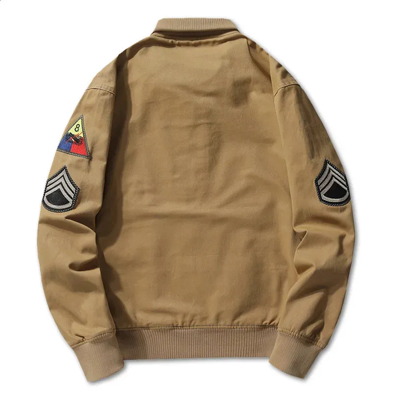 Men's Cotton Bomber Jacket With Military Patches &... From Lu01, $32.48 ...