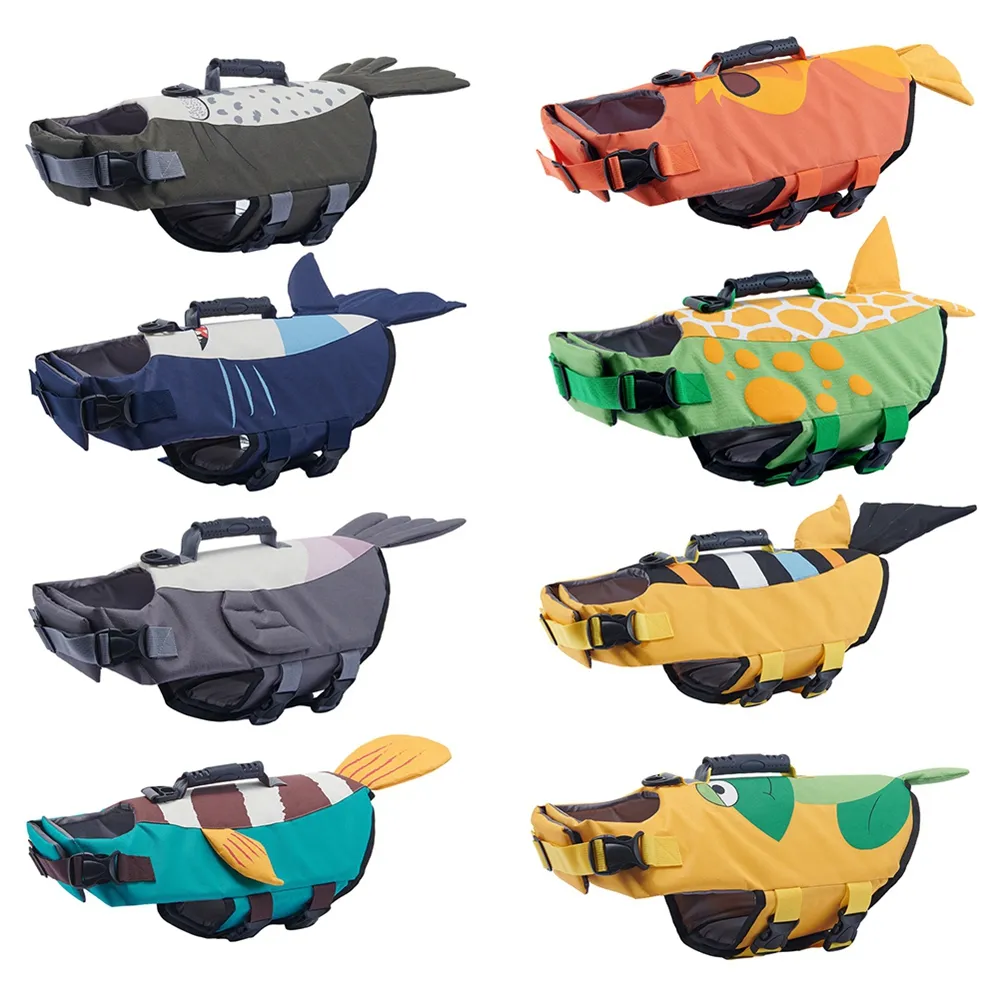 Dog Swim Vest Reflective Safety Vest, Adjustable Pet Life Jacket For ...
