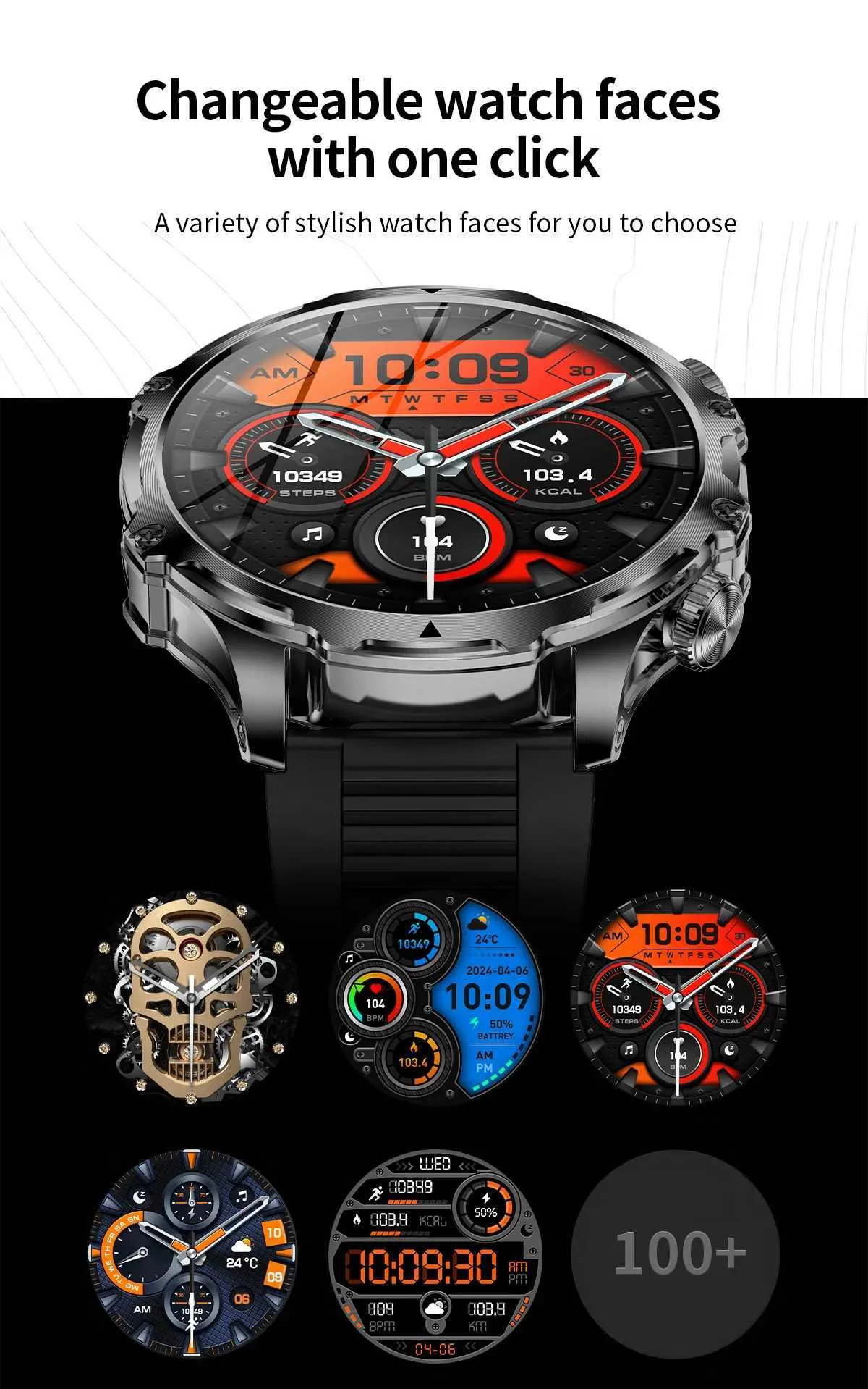 DHgate.com:AK75 Rugged Smartwatch with Flashlight | Fitness Tracker ...