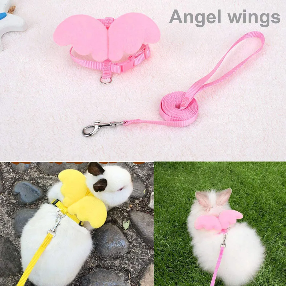 Adjustable Rabbit Harness & Leash Set - Cute Bunny Collar for Small ...