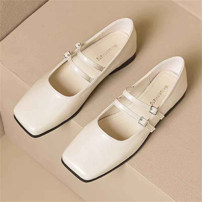 2024 New Summer Fashion: Retro Square Toe Modis Mary Janes For Women ...