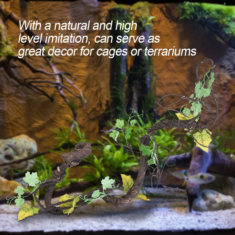 Realistic Artificial Reptile Vine Decor for Terrarium & Cage from ...