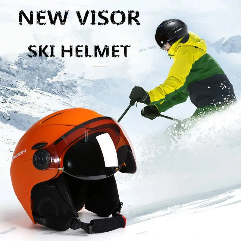 Pro Ski Helmet with Goggle Cover - Integrally-Molded Snowboard Helmet ...