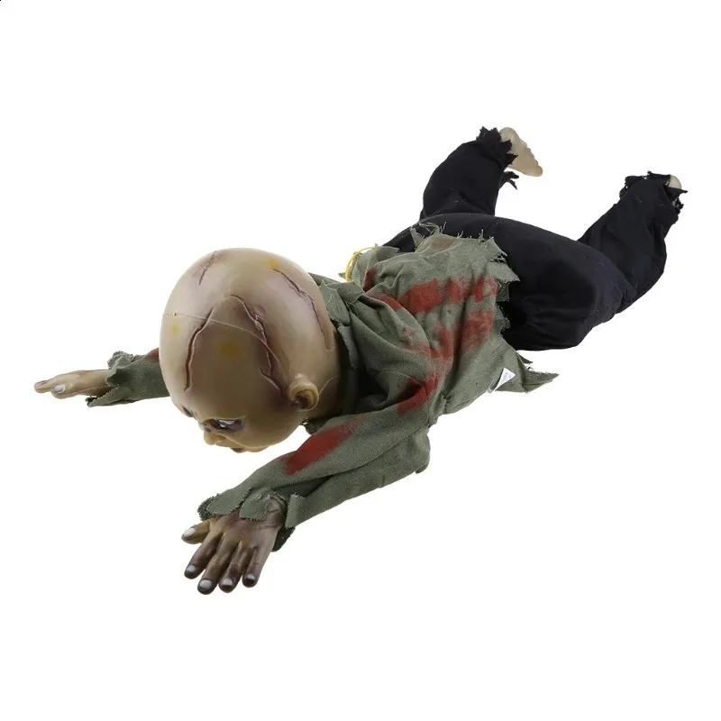 Creepy Halloween Props: Animated Crawling Baby Zombie Doll - Scary ...