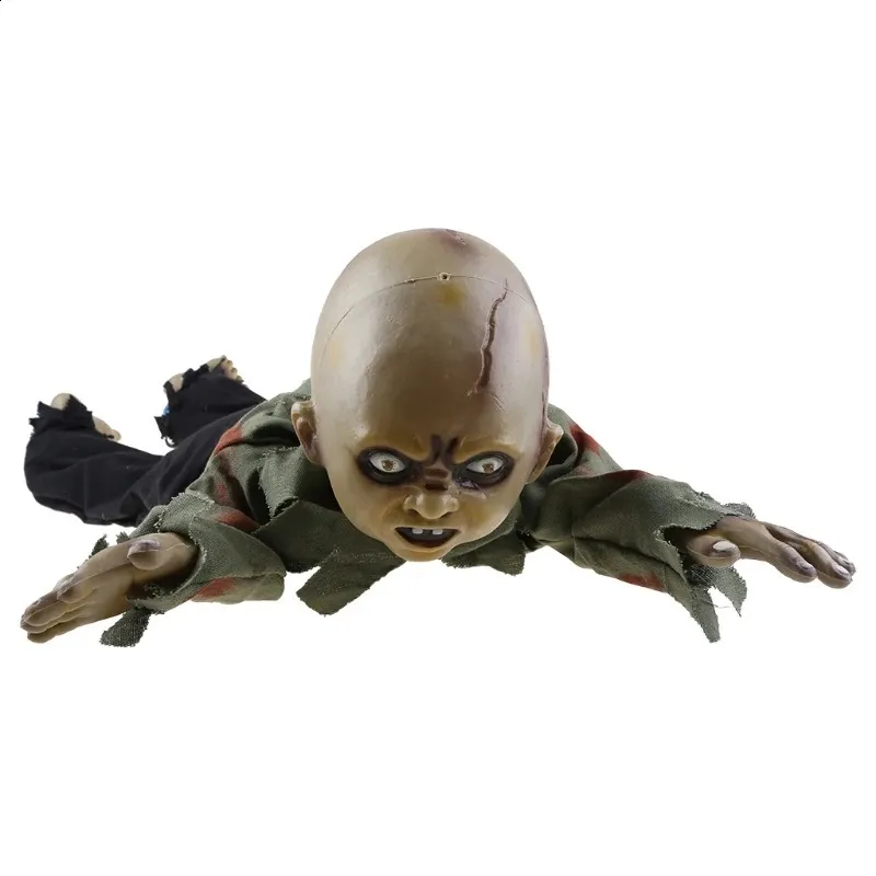 Creepy Halloween Props: Animated Crawling Baby Zombie Doll - Scary ...