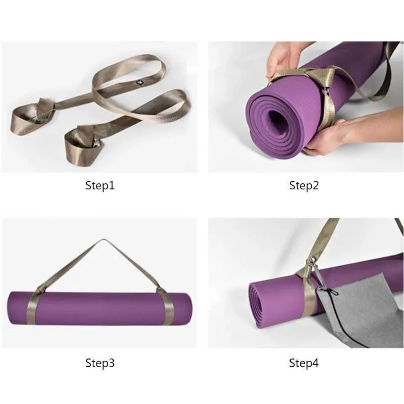 Adjustable Yoga Mat Carry Strap - Shoulder Sling for Pilates, Exercise ...