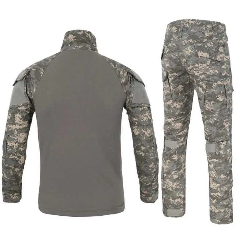 Camo Hunting Clothing Set - Long Sleeve T-Shirt & Pants - Jungle Frog ...