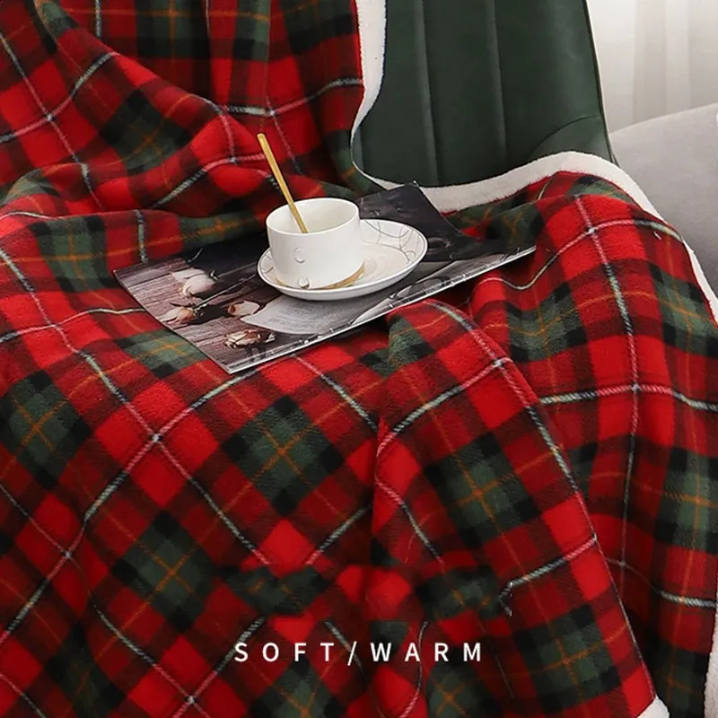 Plaid Dog Blanket, Red Plaid Flannel Blanket: Winter Warm Plush Throw ...