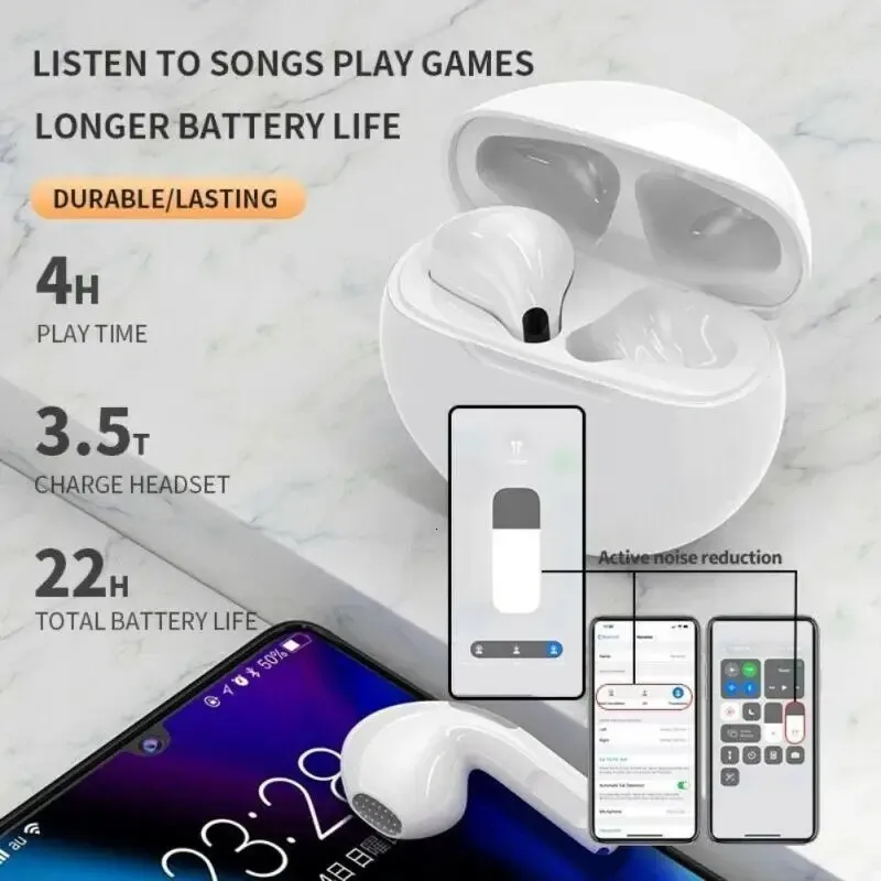 Mijia Xiaomi Air Pro 6 TWS Mi Bluetooth Earphones With Mic And In Ear ...