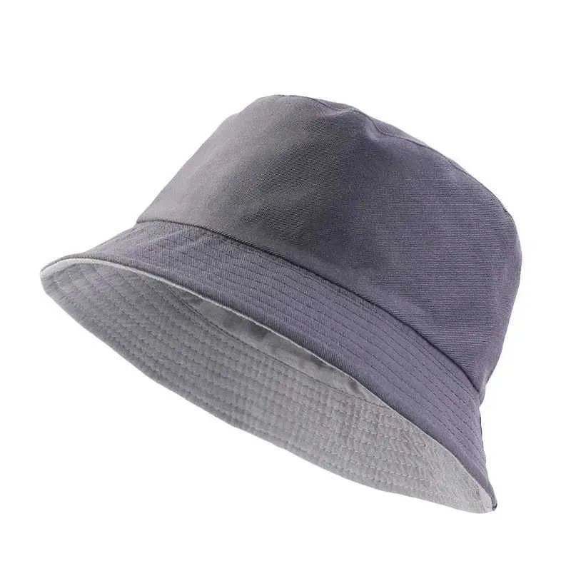 New unisex solid folding bucket hat outdoor sunscreen hat Panama Bob ...