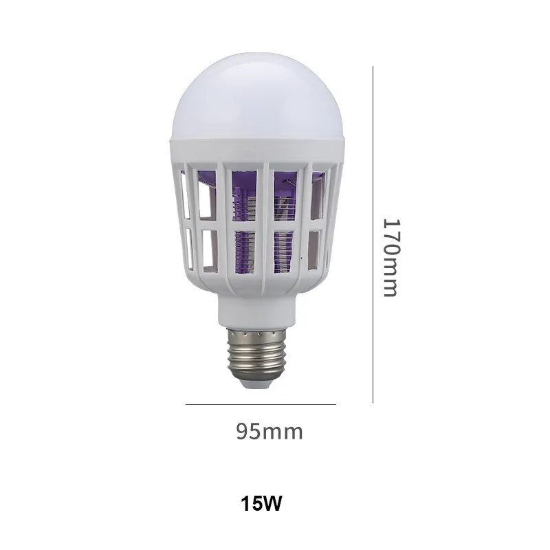 Insect Lamp Indoor Electric Pest Eliminator Light Bulb Mosquito Zapper ...