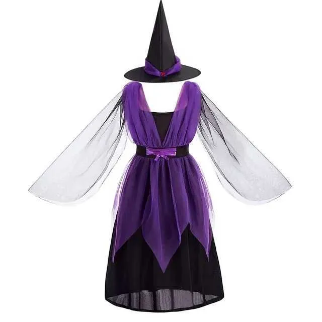 Halloween Horror Gothic Dress For Baby Girls Witch Hag Cosplay Costume ...
