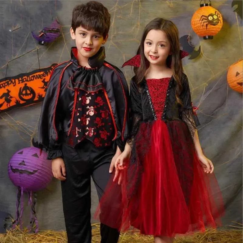 Vampire Princess Costume For Girls Elegant Halloween Cosplay Fancy ...