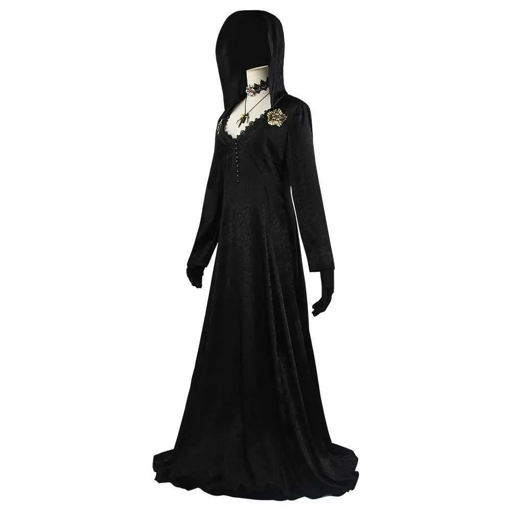 Gothic Black Hooded Vampire Gothic Dress For Role Playing As Ms ...