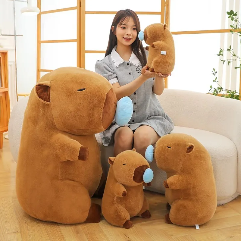 Big Funny Cartoon Snot Bubble Capybara Plush Toy Giant Soft 35 Inch ...