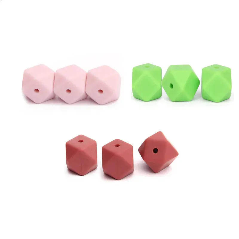 DHgate.com:50 Pack BPA-Free Silicone Hexagonal Dental Beads for DIY ...