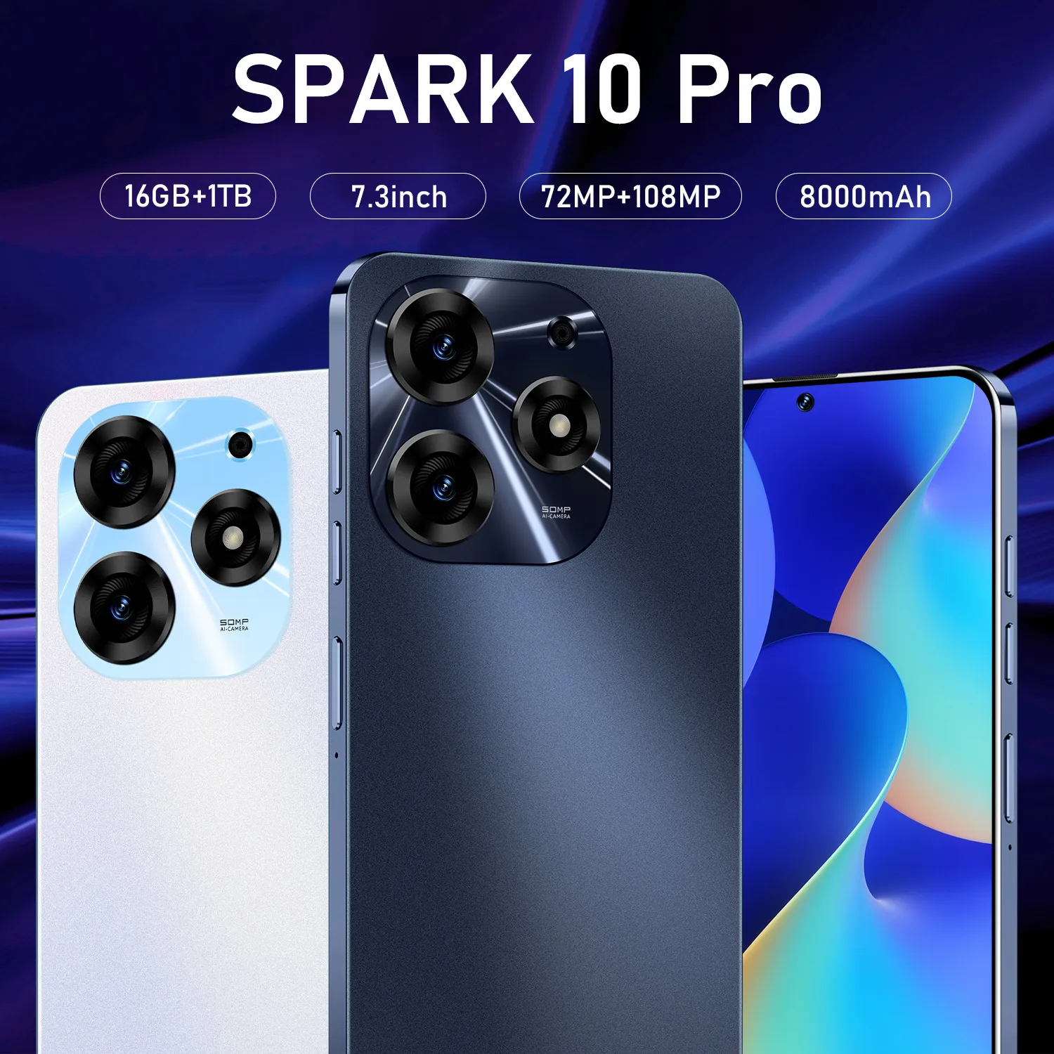 DHgate.com:Spark 10pro 7.3-Inch Android Smartphone, 32GB Storage, Fast ...