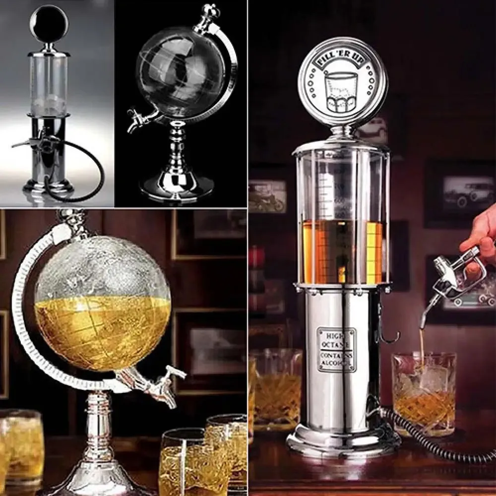 Home Bar Whiskey Bourbon Decanter 900ml & 1500ml Gas Pump Liquor ...