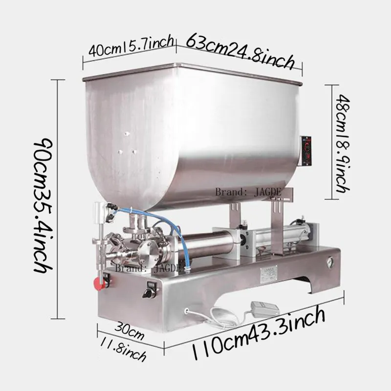 Powder Mixer Machine Big Hopper Horizontal Paste Filler: High Viscosity ...