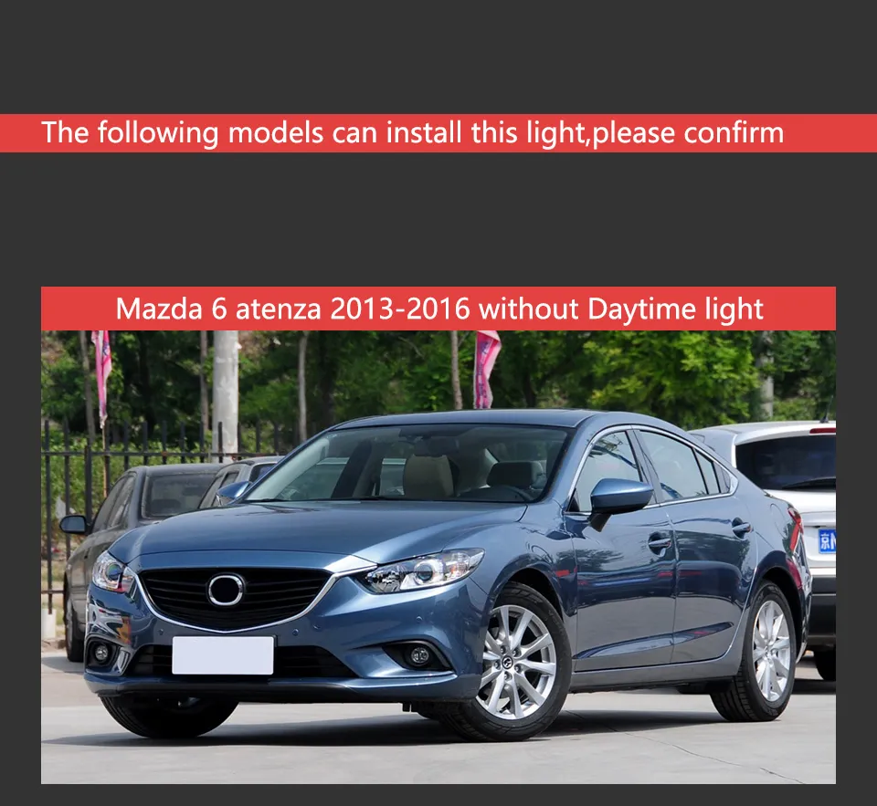 LED Daytime Running Lights For Mazda 6 Atenza 2015 2017 Turn Signal And ...
