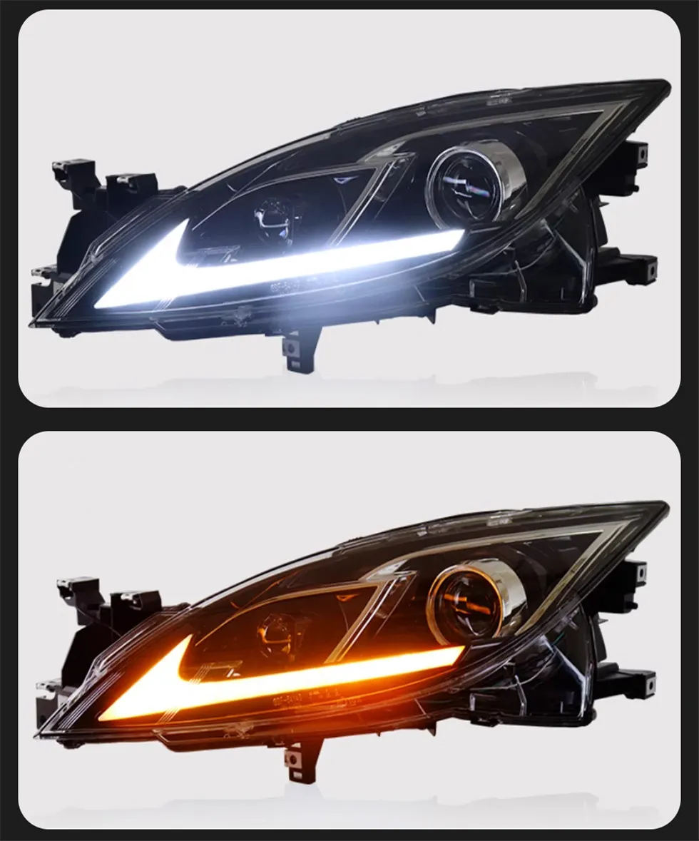 2010 Mazda 6 Headlights, Sleek LED Headlight Assembly With Angel Eye ...