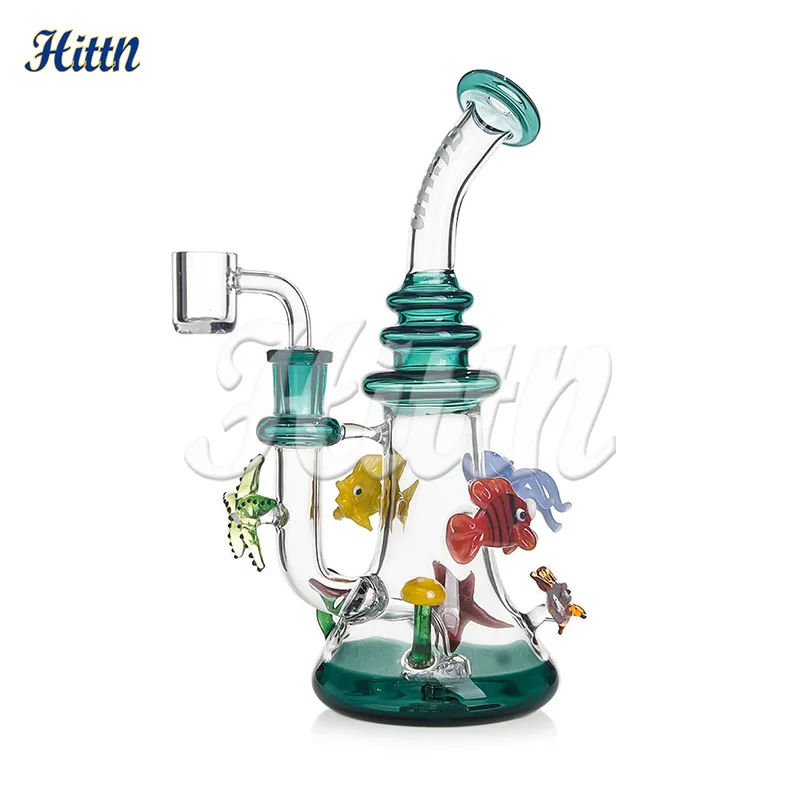 Hittn Glass Man Dab Rig With Showerhead Perc, Bubbler, And Cute Octopus ...
