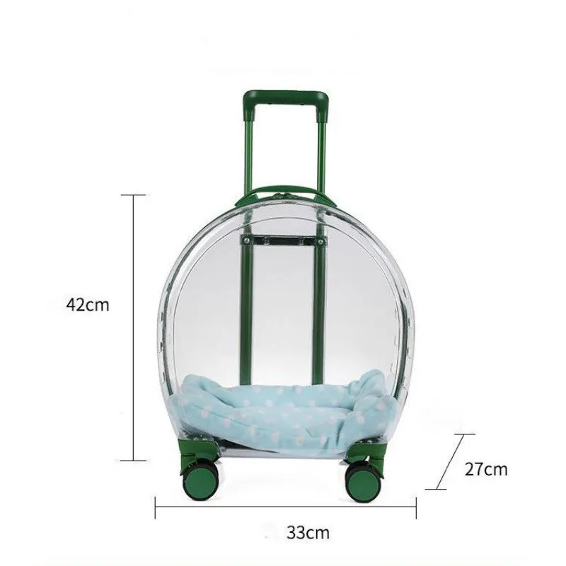 Full Transparent Cat Carrying Case Large Capacity Cat Dog Aviation Case ...
