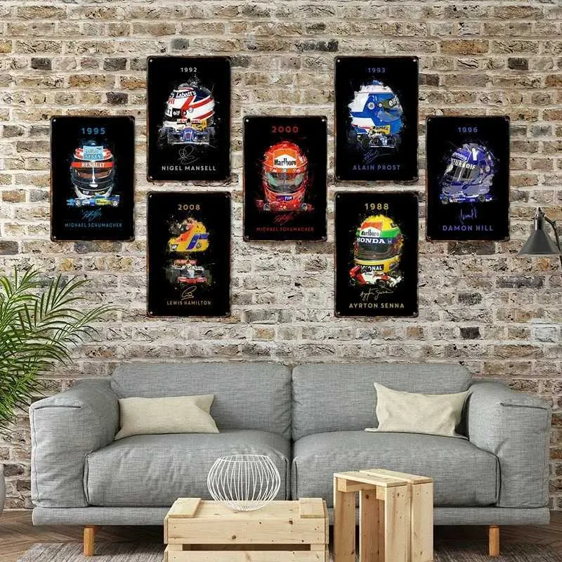 Formula 1 Racing Best Motorcycle Helmets 2022 Metal Painting Plaque ...